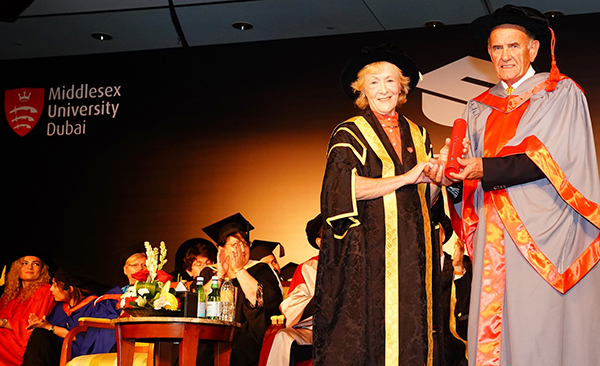 Colm McLoughlin honoured by Dubai university degree