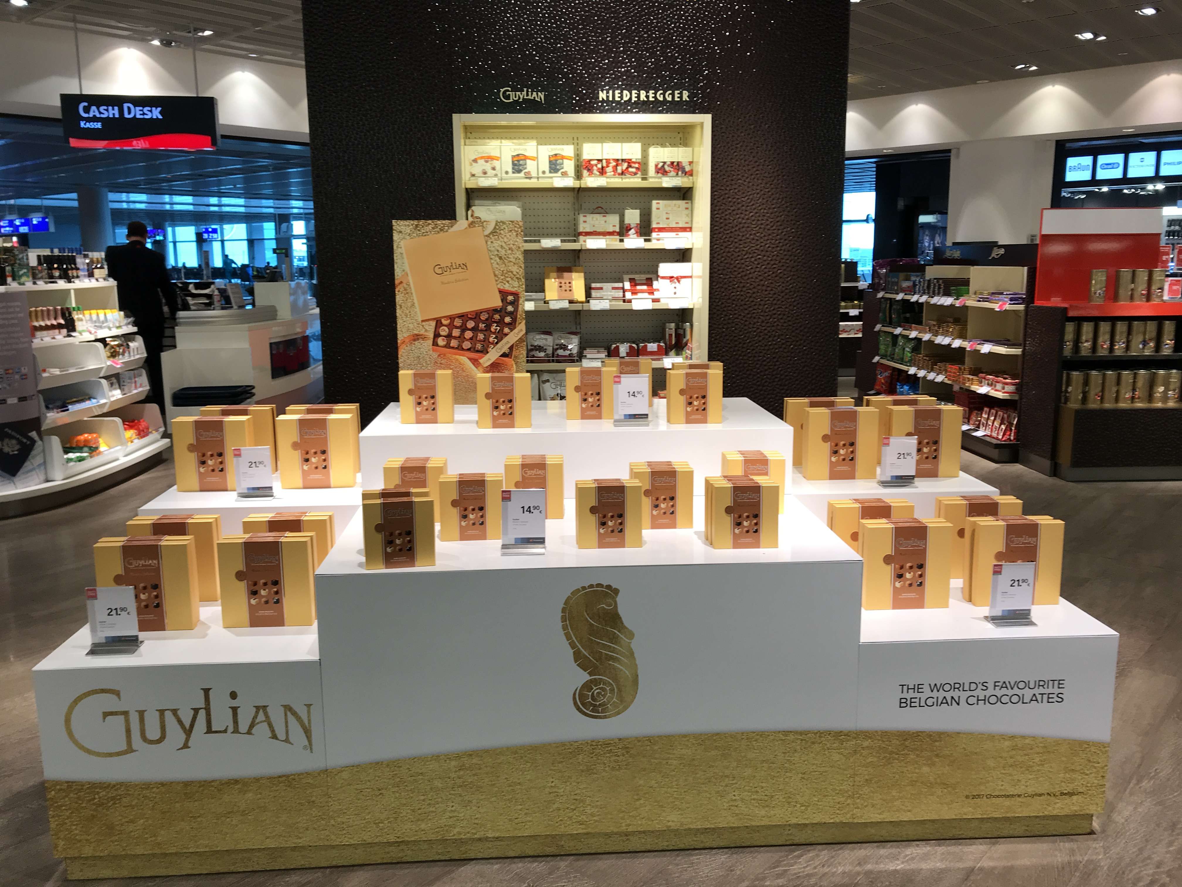 Guylian promotes anniversary collection in Frankfurt Airport