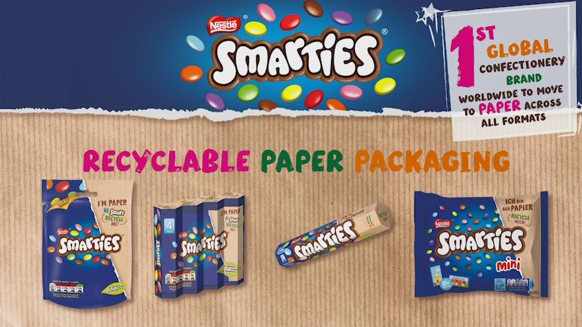 Smarties gets recyclable paper packs; Nestlé ups global sustainability ante