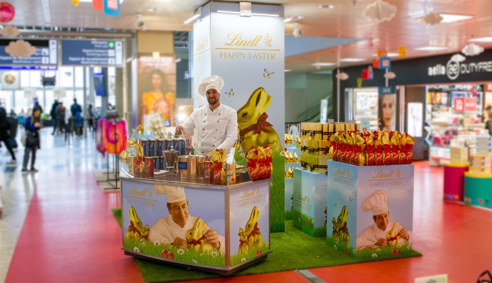 Lindt and Lagardère TR bring Easter bunny joy to Geneva Airport