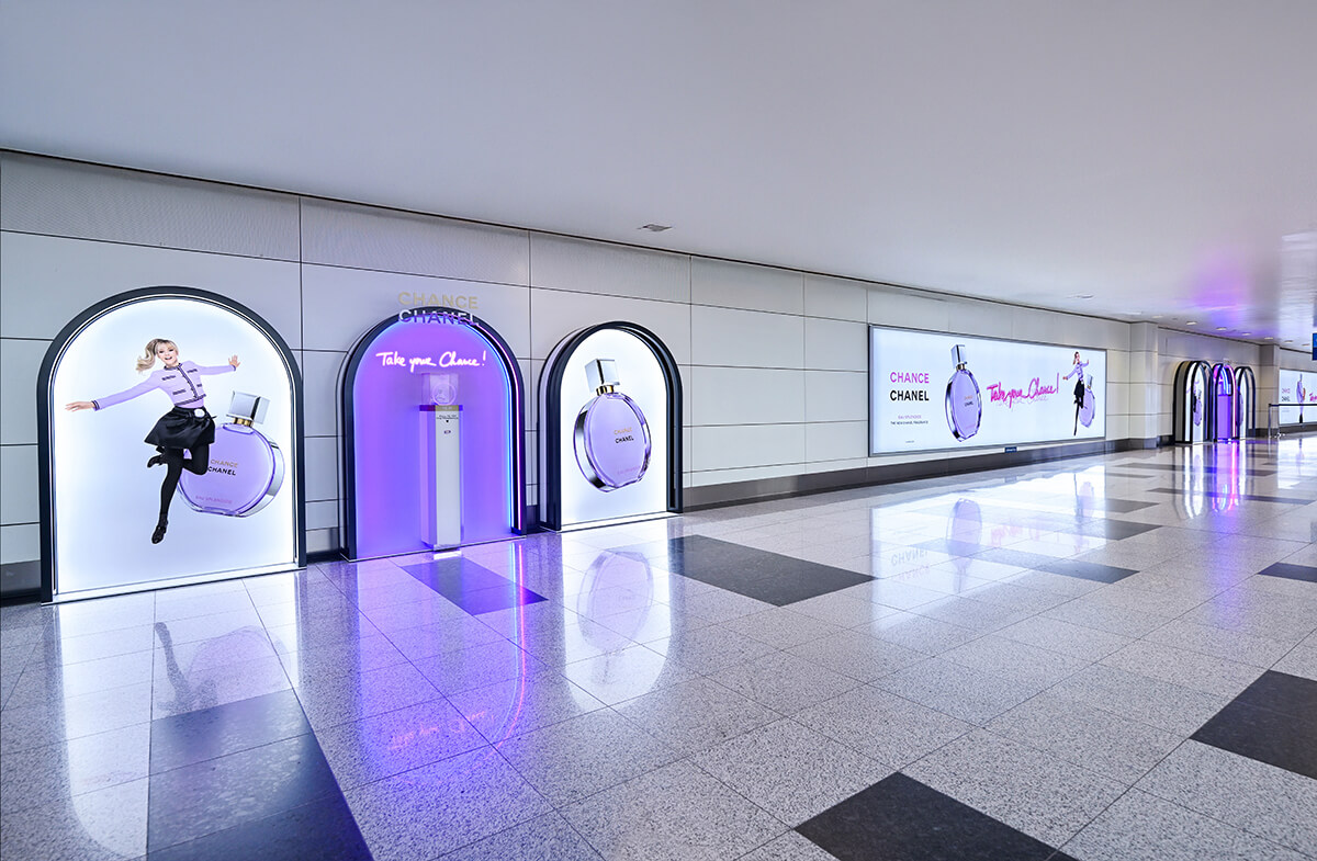 DDF and JCDecaux allure travellers with Chanel fragrance animation at DXB