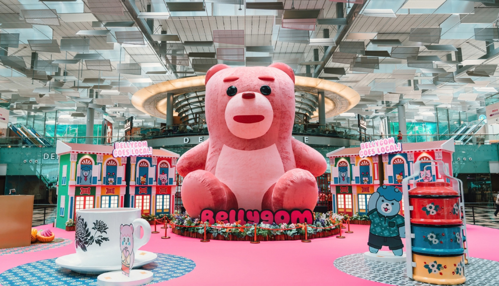 Bellygom lands at Changi Airport with large-scale activation